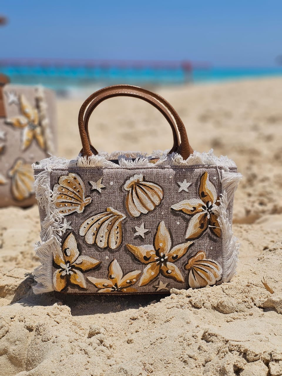 Small Tote Bag X Golden Shells – Simplicity Gallery