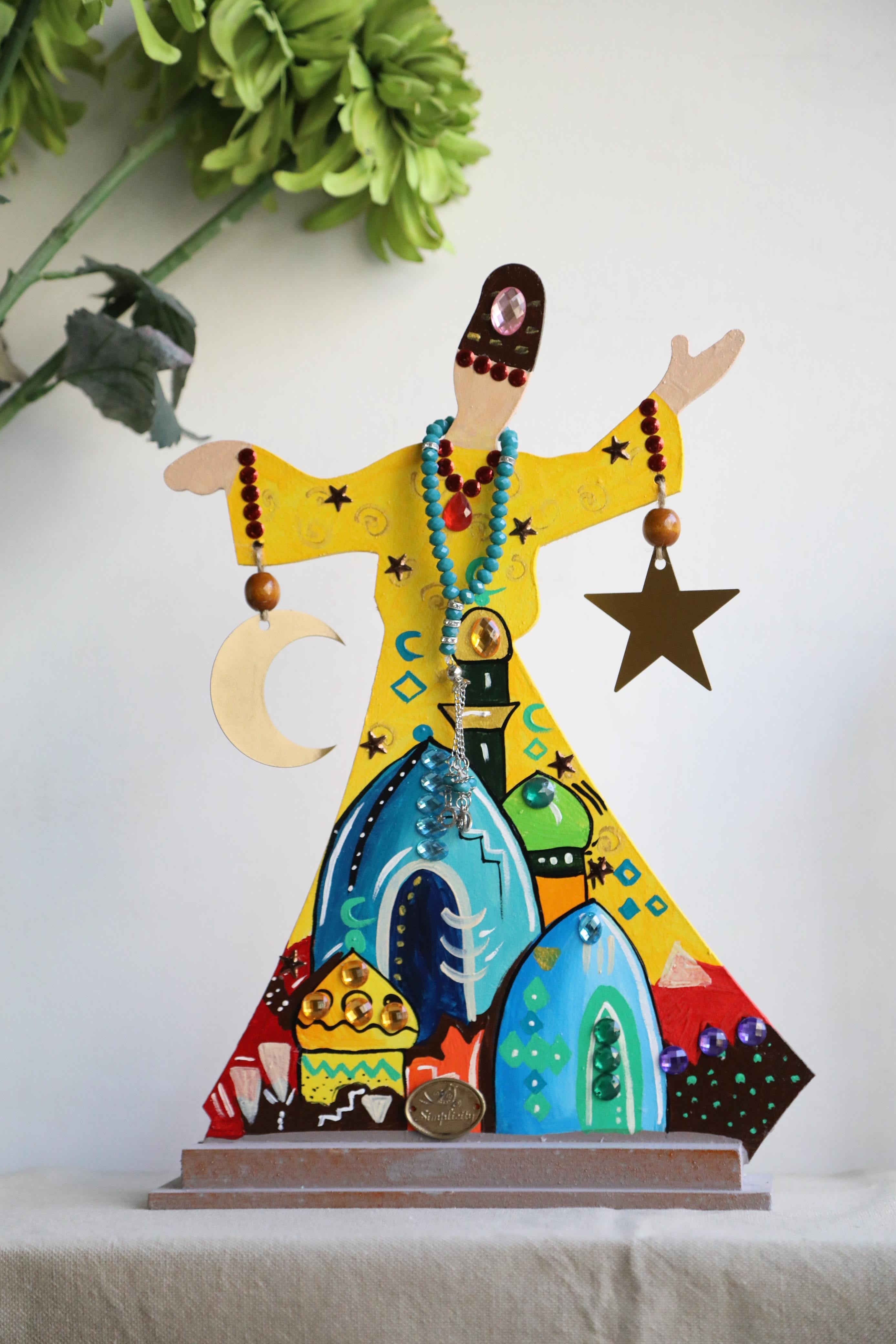 Wooden Darweesh X Yellow/Blue – Simplicity Gallery